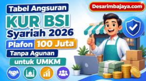 Tabel Angsuran KUR BSI Syariah 2026 Plafon 100 Juta Tanpa Agunan untuk UMKM